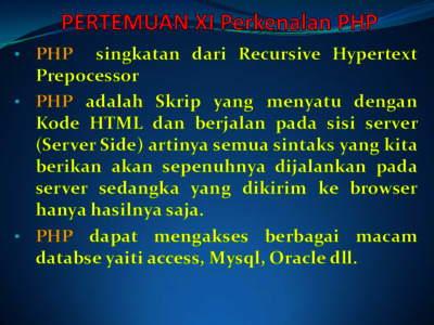 Pertemuan 11 (perkenalan Php) - Repository